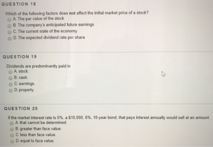 Solved QUESTION 18 Which of the following factors does not | Chegg.com