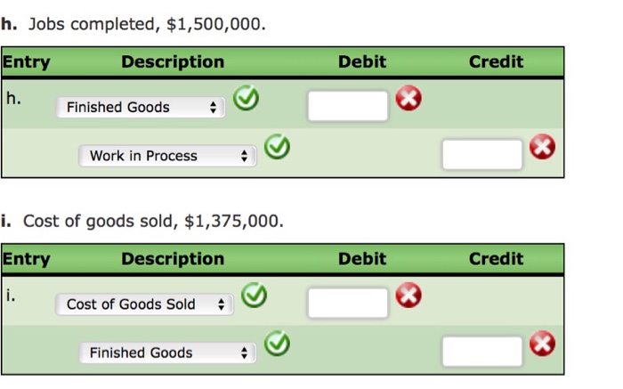 Solved Entries for Costs in a Job order cost system Royal | Chegg.com