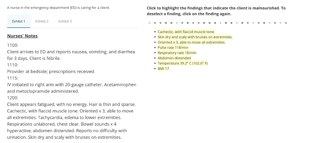 A nurse in the emergency department (ED) is caring | Chegg.com