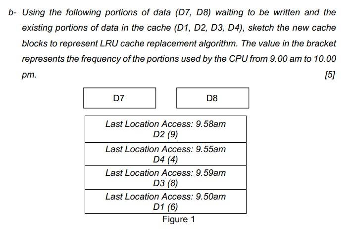 Solved b- Using the following portions of data (D7, D8) | Chegg.com