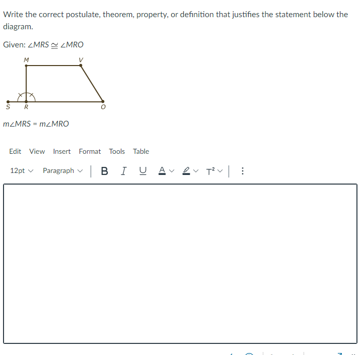 Solved Write The Correct Postulate Theorem Property Or