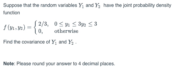 Solved Suppose that the random variables Yi and Y have the | Chegg.com