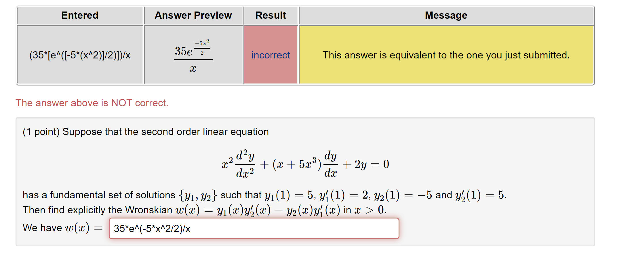 Solved Suppose that the second order linear | Chegg.com