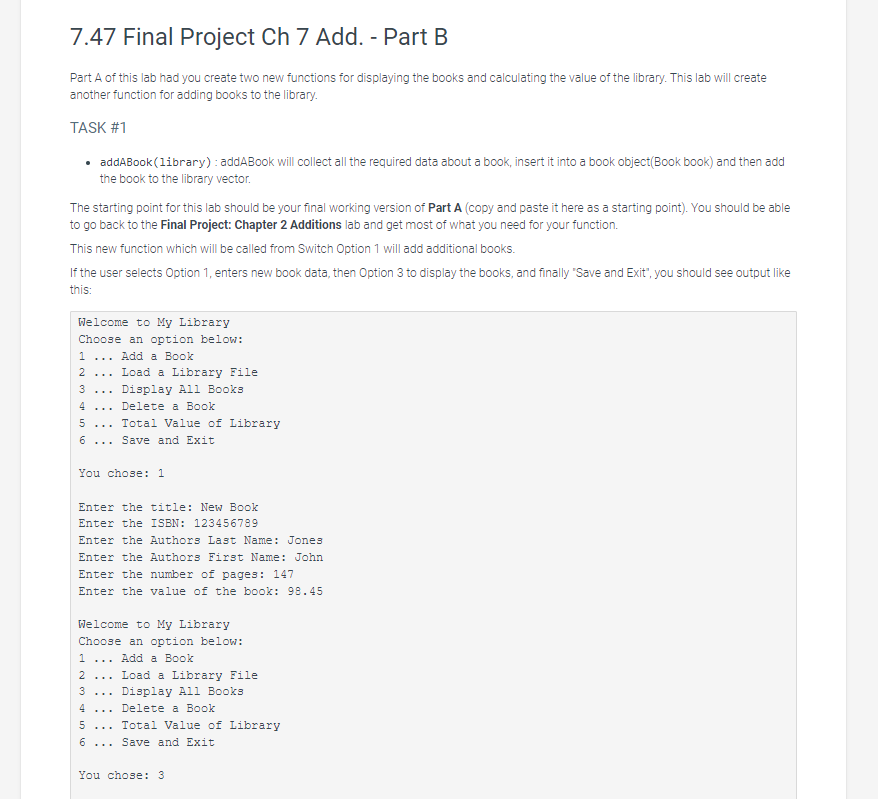 Solved Part A of this lab had you create two new functions | Chegg.com