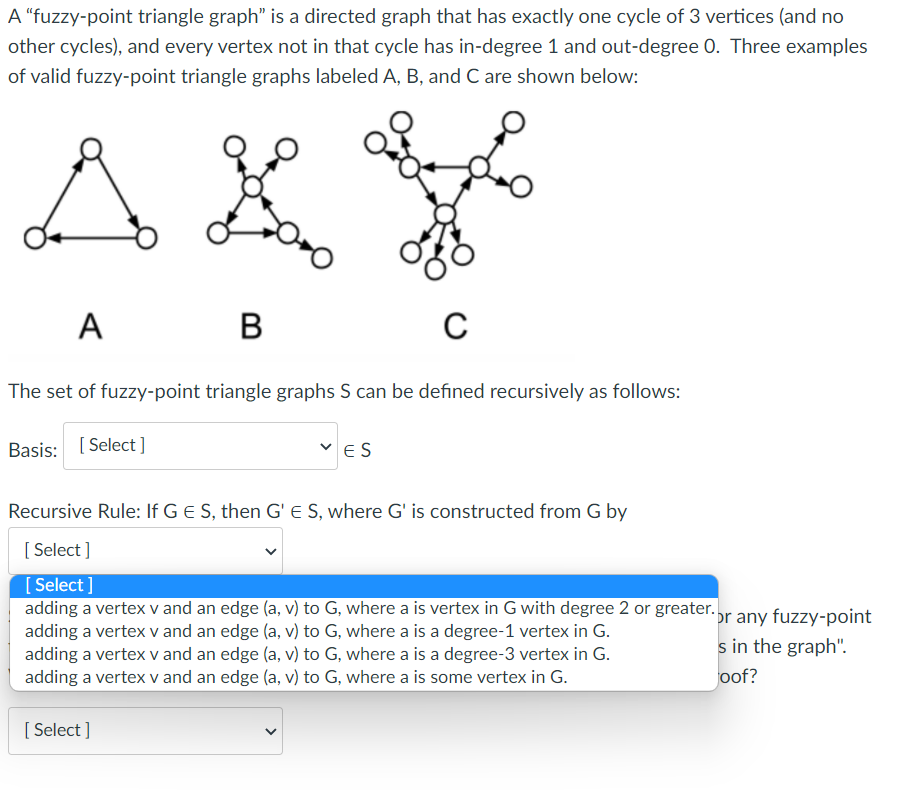 Solved A "fuzzy-point triangle graph" is a directed graph | Chegg.com