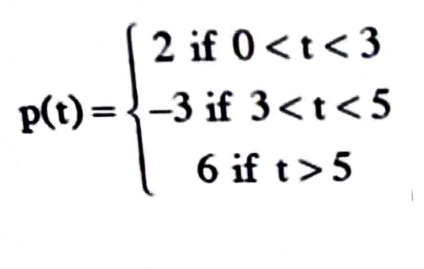 Solved p(t)=⎩⎨⎧2 if 0 | Chegg.com