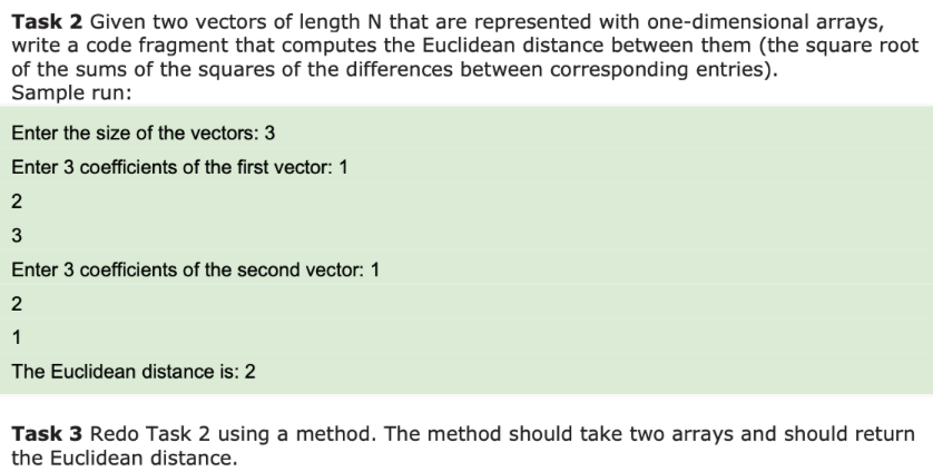 Solved Task 2 Given two vectors of length N that are | Chegg.com