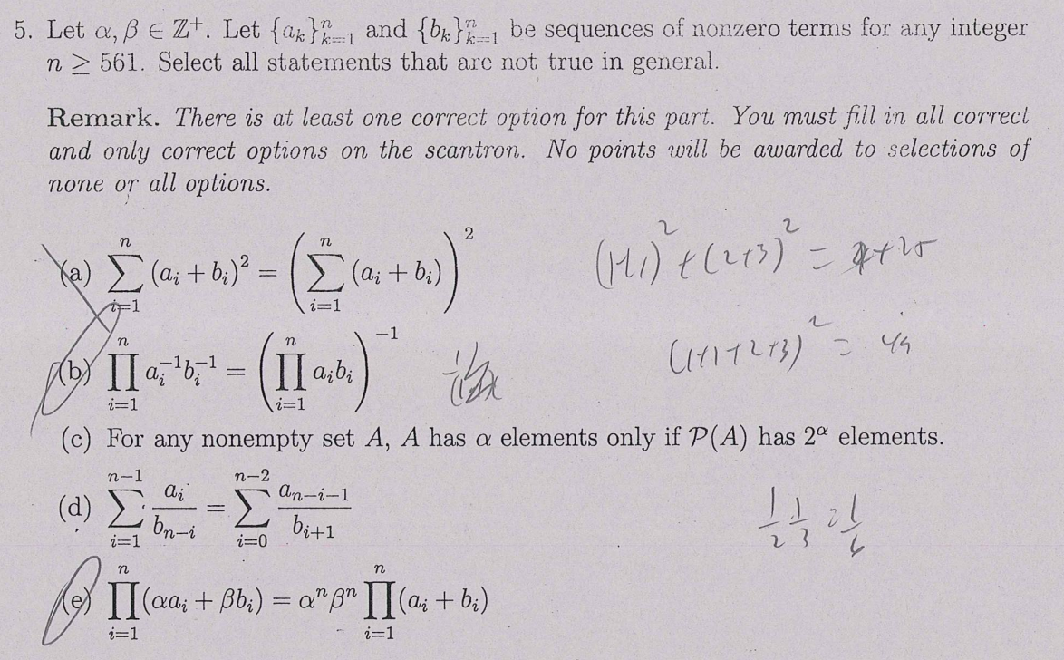 Solved Let α,β∈Z+. Let {ak}k=1n and {bk}k=1n be sequences of | Chegg.com