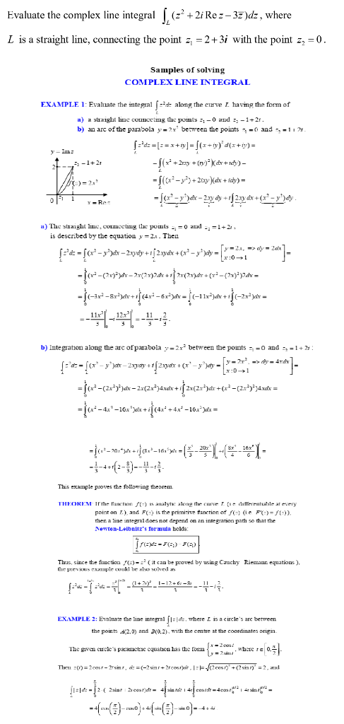 Solved Evaluate the complex line integral [ (z? + 2i Re:- | Chegg.com