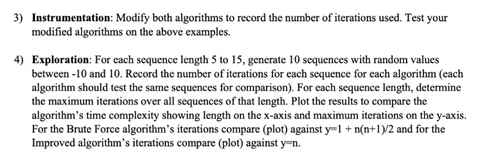 Solved ANSWER QUESTIONS IN JAVA Using the MCS Brute Force | Chegg.com