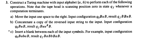 Solved 3. Construct a Turing machine with input alphabet | Chegg.com