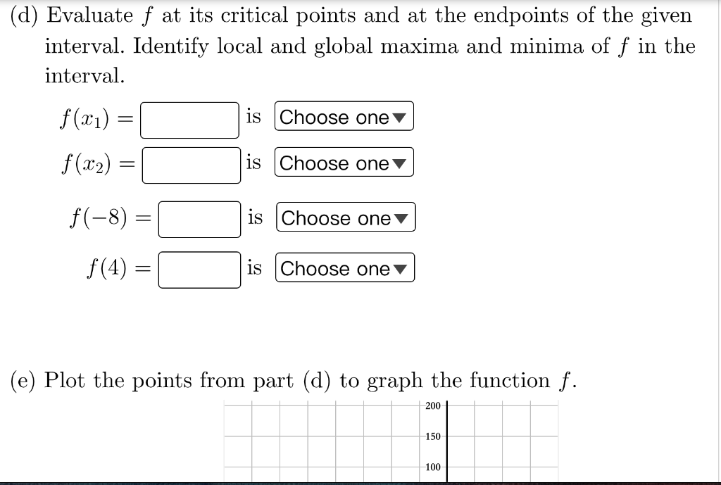 Solved Given the function f(x)=x3+3x2−24x+12 over the | Chegg.com