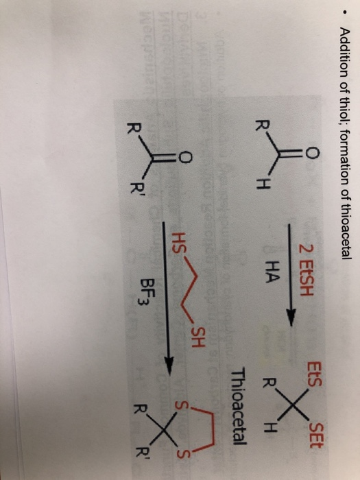 Solved Show the reaction mechiasm for the “addition of thiol | Chegg.com