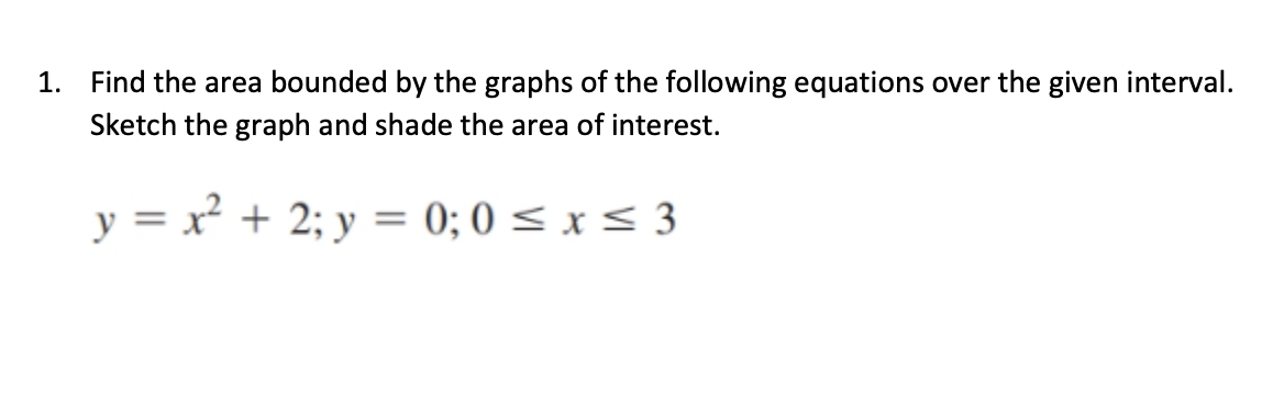 Solved Find the area bounded by the graphs of the following | Chegg.com