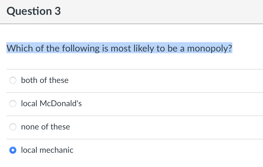 Solved Question 3Which of the following is most likely to be | Chegg.com