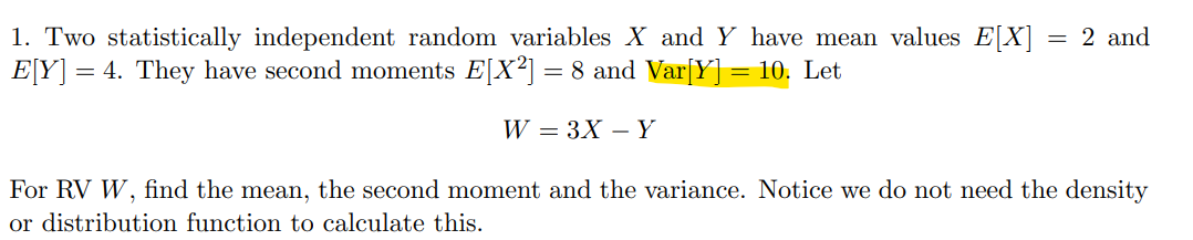 Solved 2 and 1. Two statistically independent random | Chegg.com