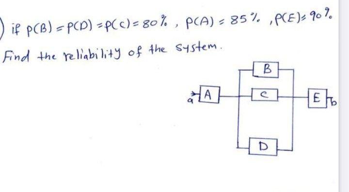 Solved if PCB) - PCD) - PCC)-80 %, PCA) - 85%,PCE)- 90%. | Chegg.com