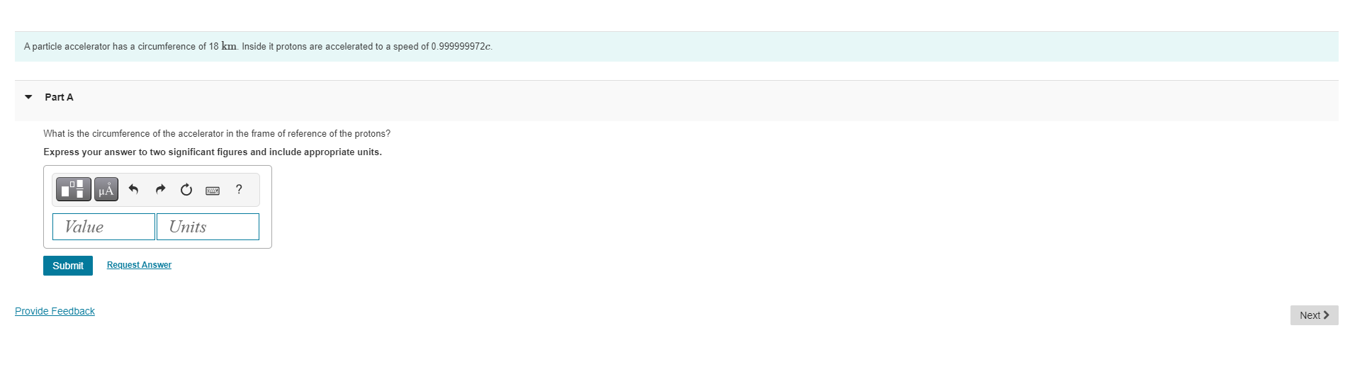 Solved A particle accelerator has a circumference of 18 km. | Chegg.com