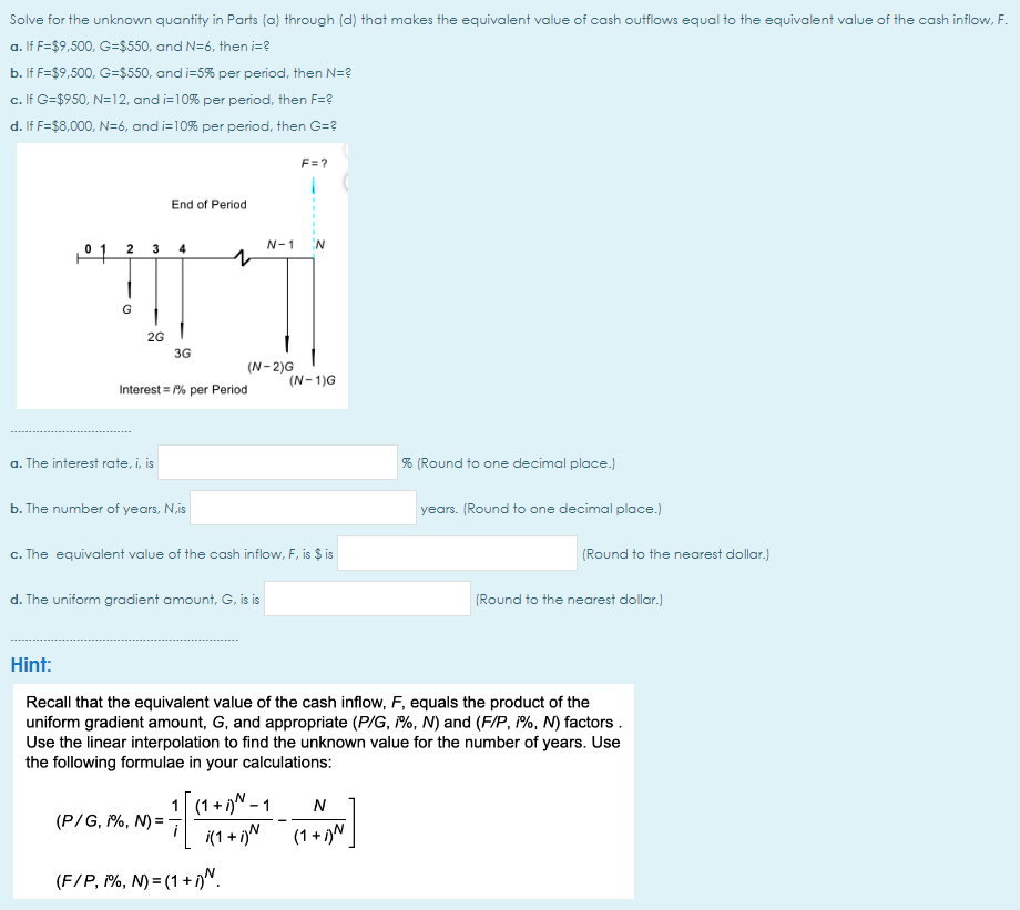 Solved Solve for the unknown quantity in Parts (a) through | Chegg.com