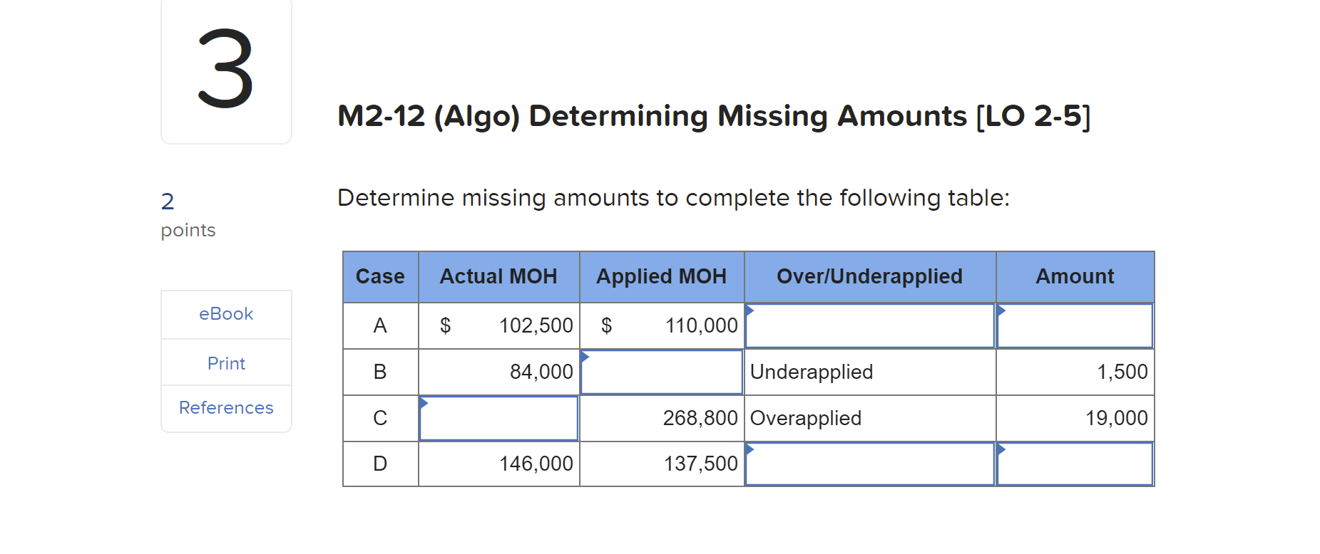 Solved 3 M2-12 (Algo) Determining Missing Amounts [LO 2-5] | Chegg.com