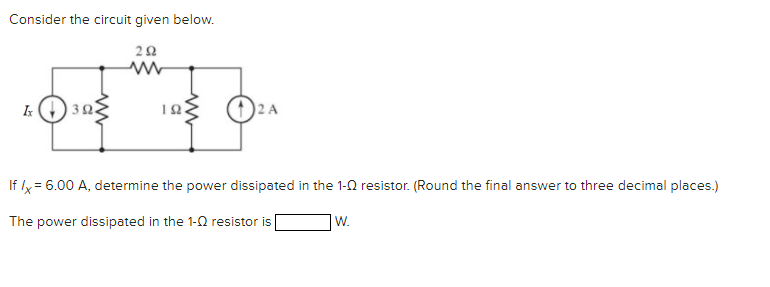 Solved Consider the circuit given below.If Ix=6.00A, | Chegg.com