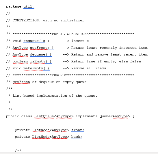 Solved Question 1 (50 points) Converting regular queue to | Chegg.com