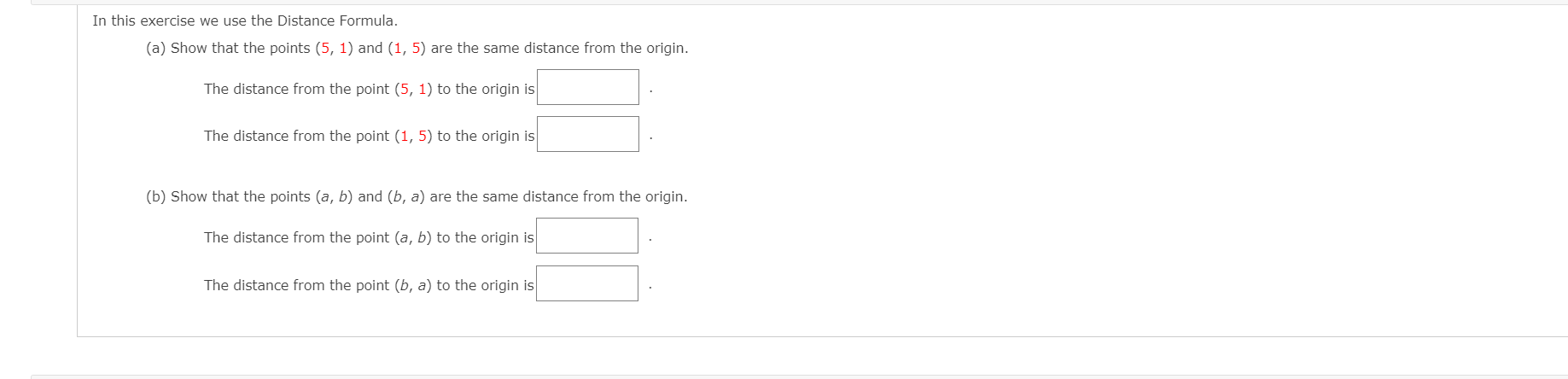 Solved In this exercise we use the Distance Formula. (a) | Chegg.com