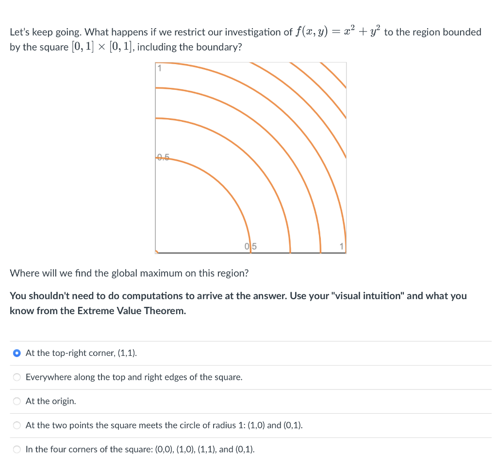 Solved We've seen a function with circular level sets | Chegg.com