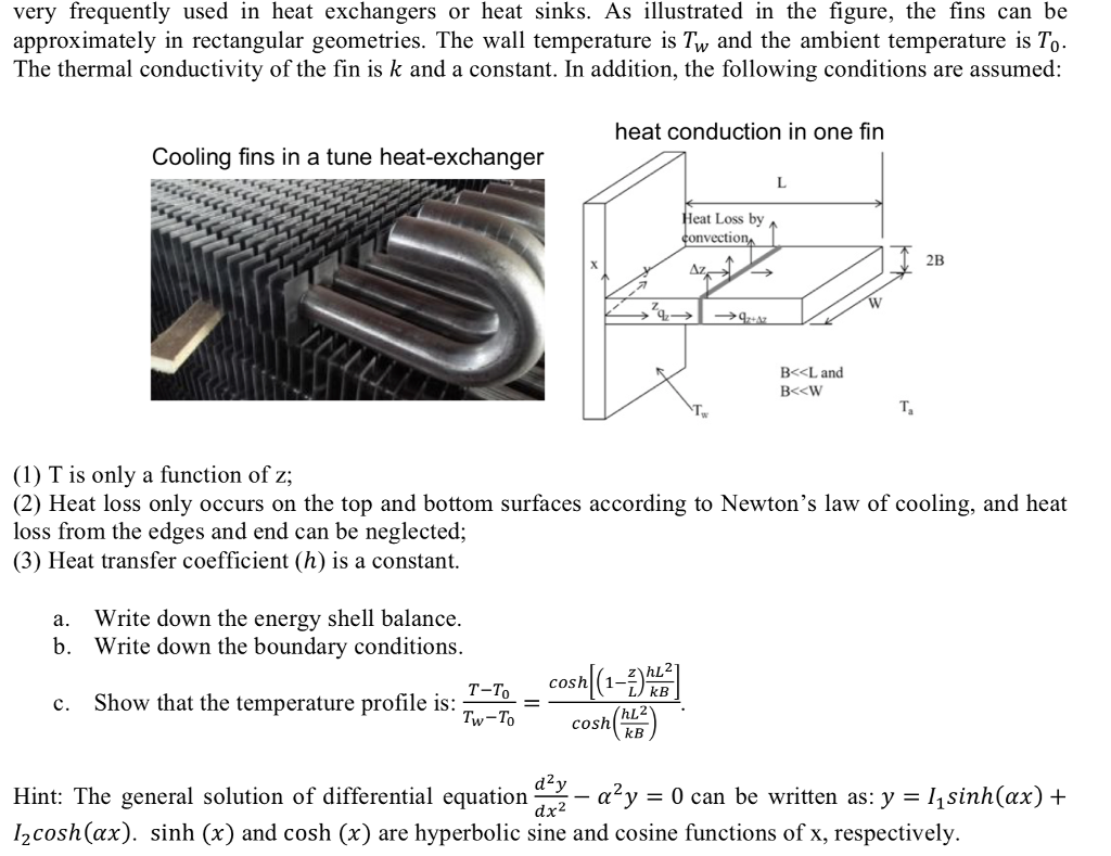 very frequently used in heat exchangers or heat | Chegg.com