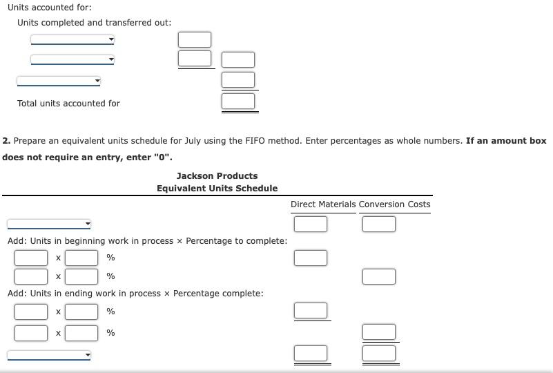 Solved Unit Information with BWIP, FIFO Method Jackson | Chegg.com