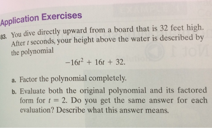 Solved You dive directly upward from a board that is 32 feet | Chegg.com