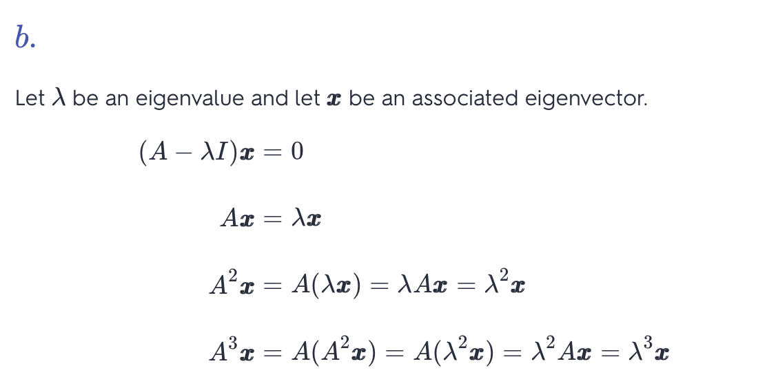 Solved 17. Let λ be an eigenvalue of the n×n matrix A and | Chegg.com