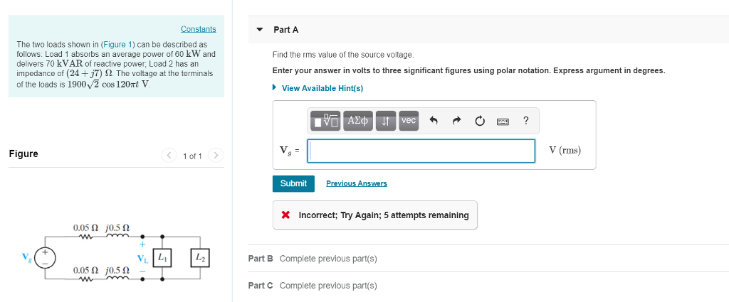 Solved Constants Part A The two loads shown in (Figure 1) | Chegg.com