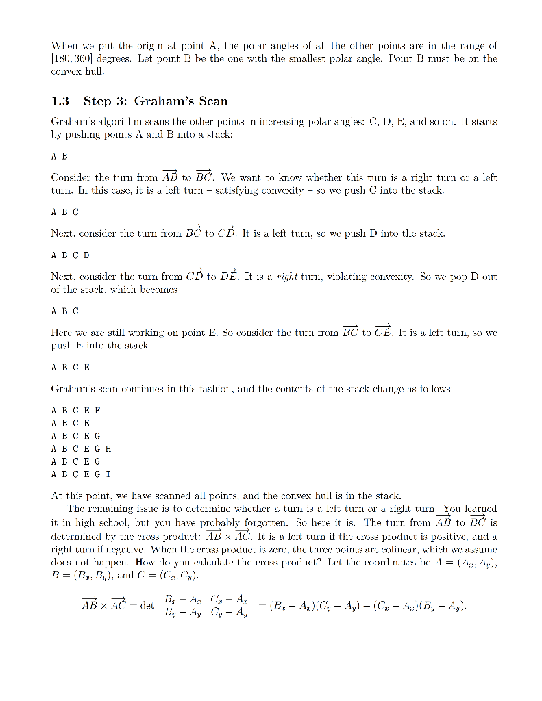 1 Convex Hull The Assignment Is To Implement Grahams