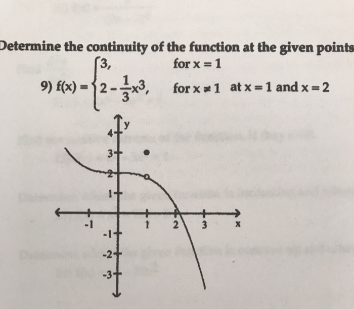 Solved Determine the continuity of the function at the given | Chegg.com