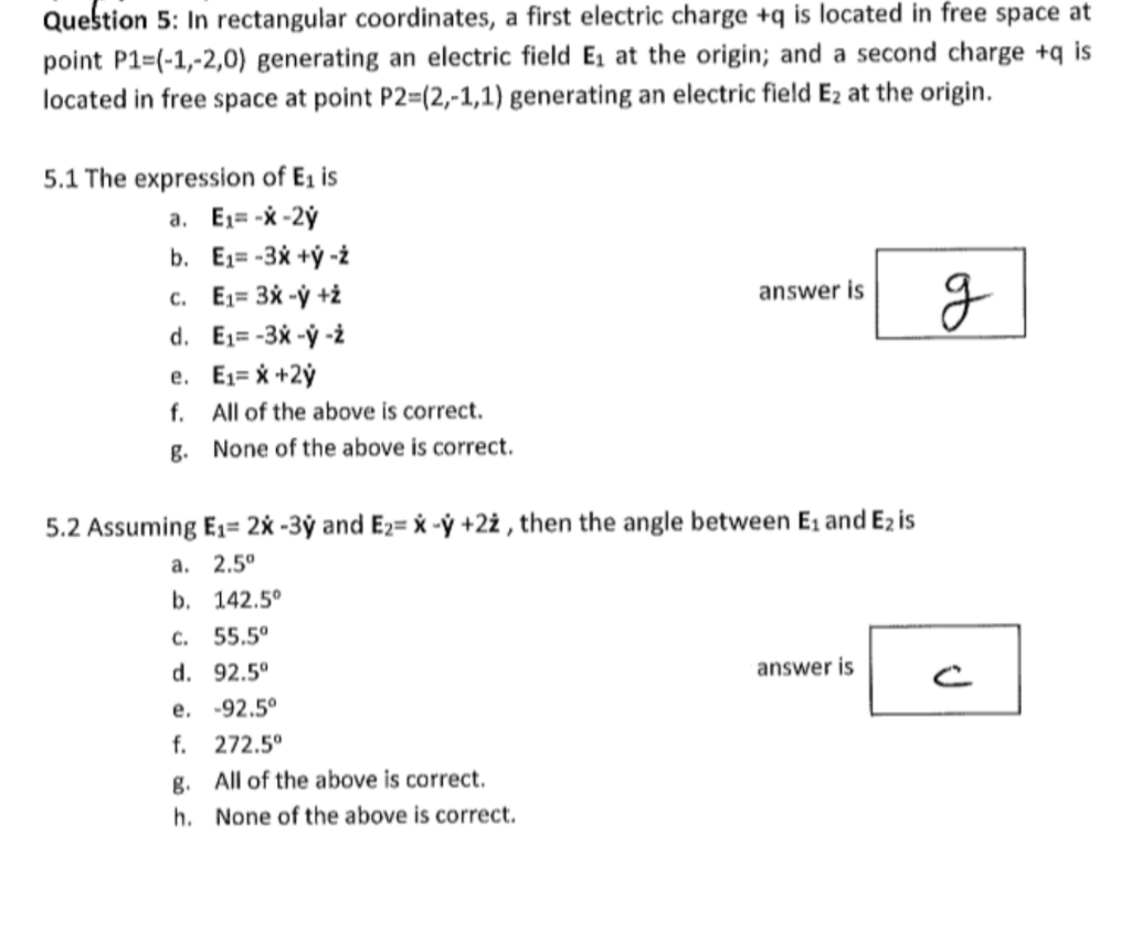 Solved Question 5: In rectangular coordinates, a first | Chegg.com