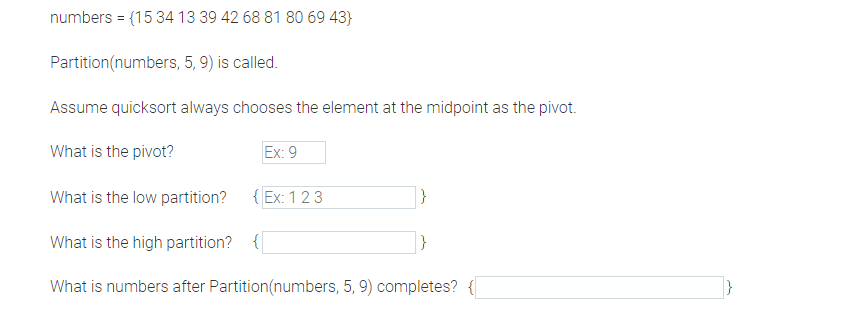 Solved numbers ={15341339426881806943} Partition(numbers, | Chegg.com
