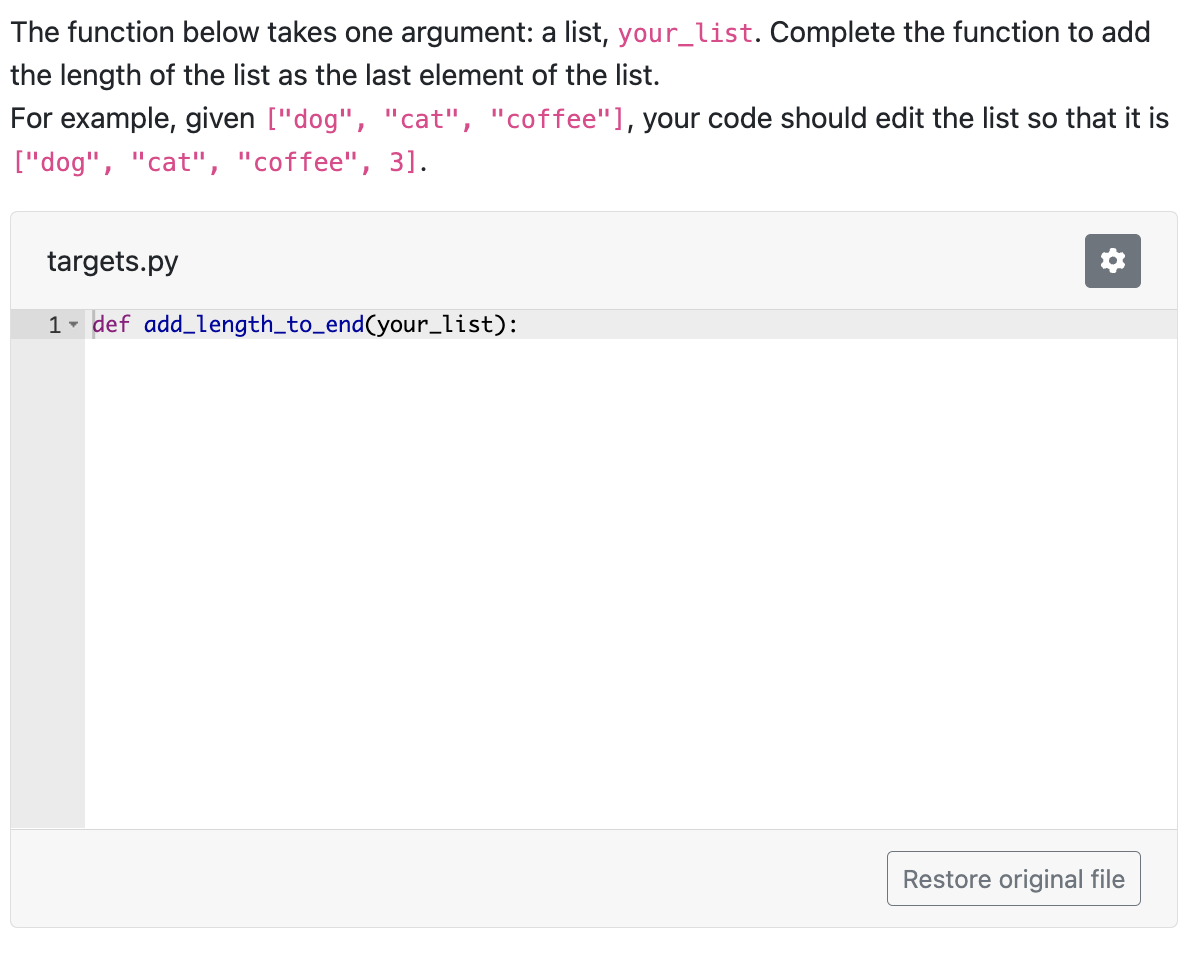 Solved The function below takes one argument: a list, | Chegg.com