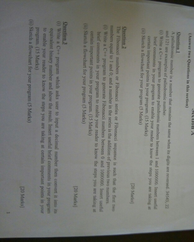 Solved Answer twe Questions in this section) Question I A | Chegg.com