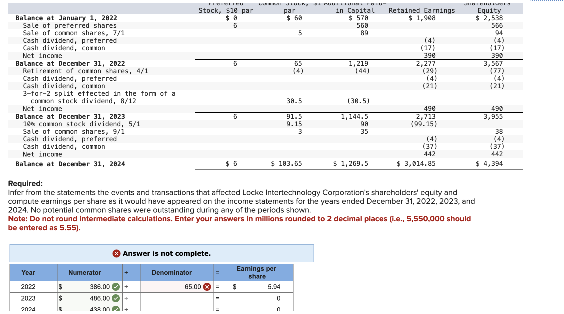 Infer from the statements the events and transactions | Chegg.com