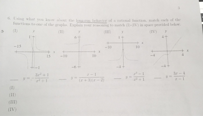 Solved Using what you know about the long-run behavior of a | Chegg.com