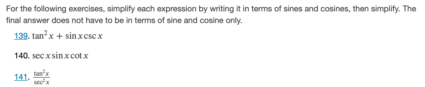 Solved For the following exercises, simplify each expression | Chegg.com