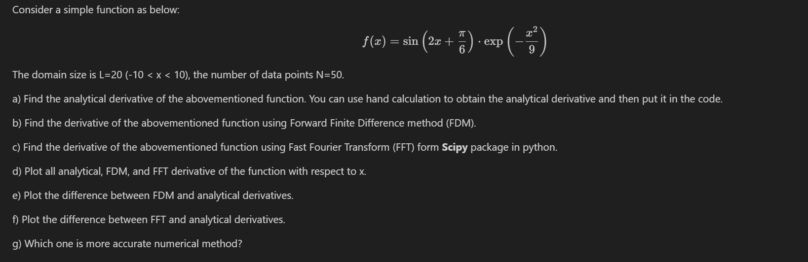 Solved Consider a simple function as below: | Chegg.com