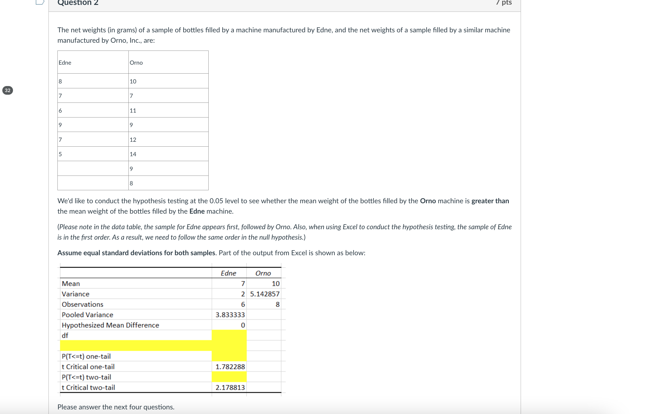 Solved The net weights (in grams) of a sample of bottles | Chegg.com