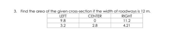 Solved 3. Find the area of the given cross-section if the | Chegg.com