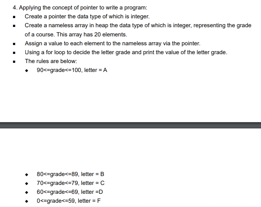 Solved 4. Applying the concept of pointer to write a | Chegg.com
