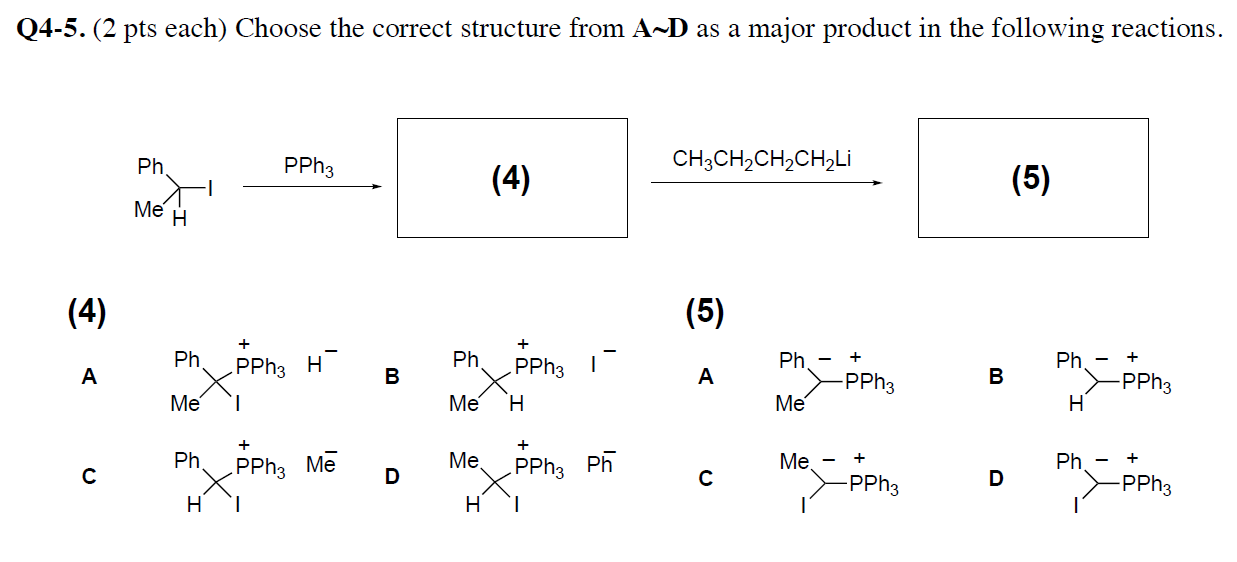 Solved Q4-5. (2 pts each) Choose the correct structure from | Chegg.com
