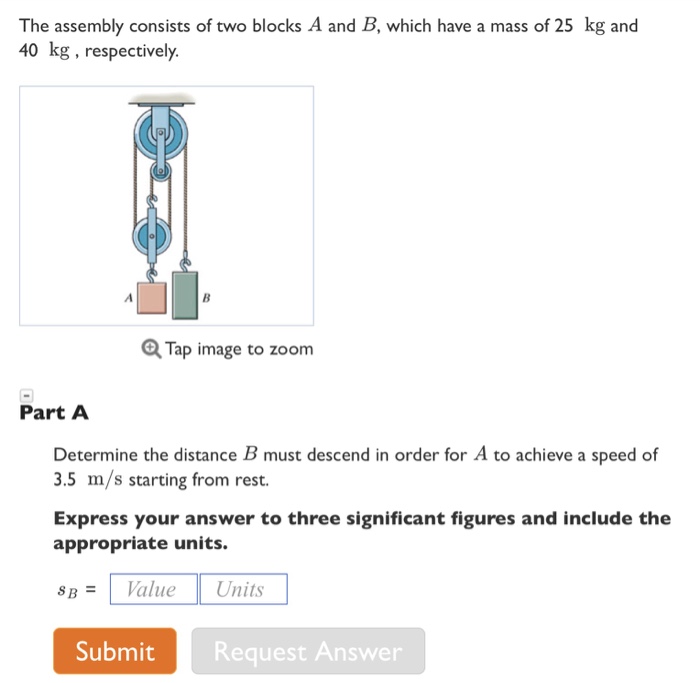 Solved The assembly consists of two blocks A and B, which | Chegg.com