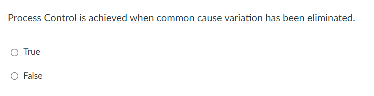 Solved Process Control is achieved when common cause | Chegg.com