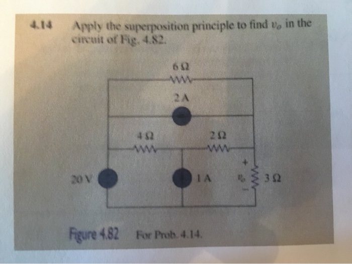 Solved Apply the superposition principle to find vo in the | Chegg.com